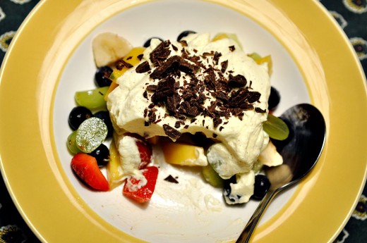 Frugtsalat med vanillecreme - Pigen & Pomfritten